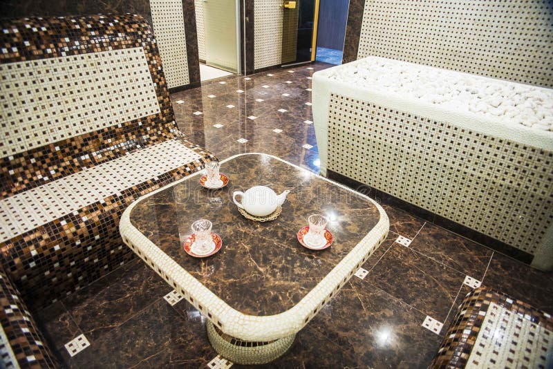 Interior of Turkish Sauna, Classic Turkish Hammam Stock Image - Image ...