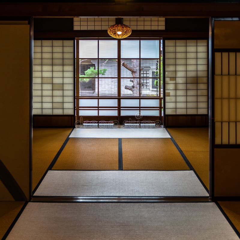 Interior of a Typical Japanese House Surrounded by Lights in Takayama ...