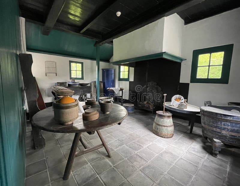 Interior of a Typical Old Dutch Village House Stock Image - Image of ...