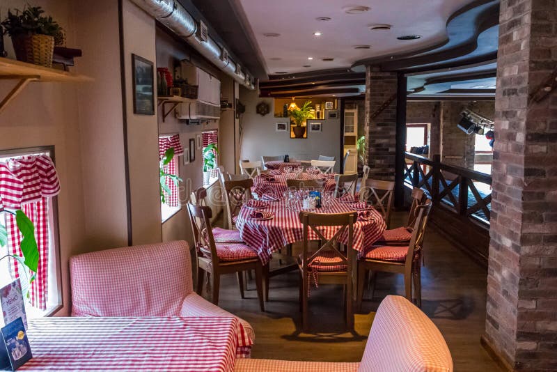 Interior of the Restaurant in Sochi Editorial Stock Image - Image of ...