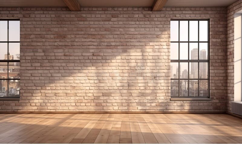 Interior of Unfinished Repair Room with Brick Wall and Window Stock ...