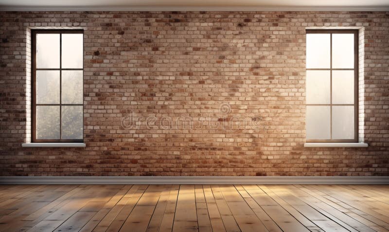 Interior of Unfinished Repair Room with Brick Wall and Window Stock ...