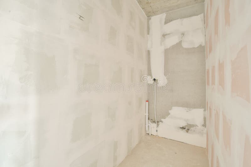 Interior of an Unfinished Room Stock Illustration - Illustration of ...