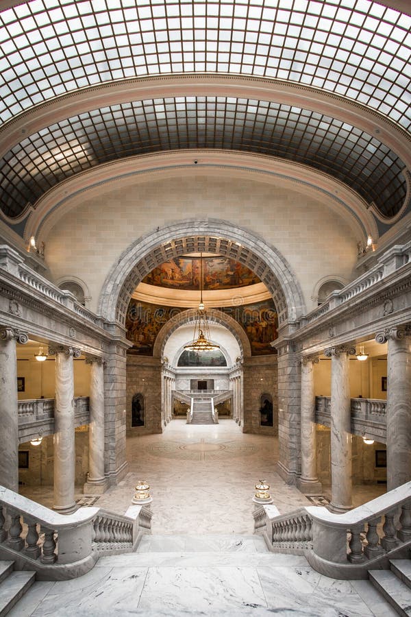 Interior of Utah State Capitol Stock Photo - Image of building, column ...