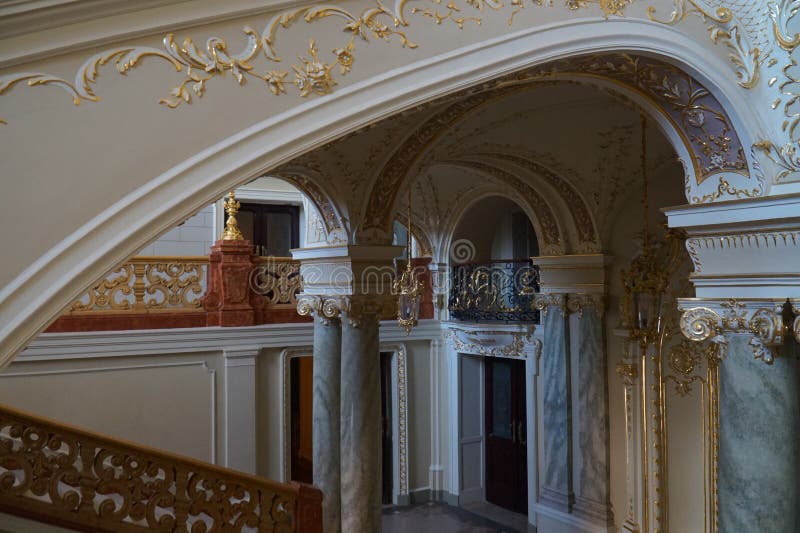 The Interior of a Very Beautiful Opera and Ballet Theater in Odessa ...