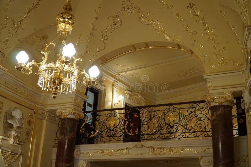 The Interior of a Very Beautiful Opera and Ballet Theater in Odessa ...