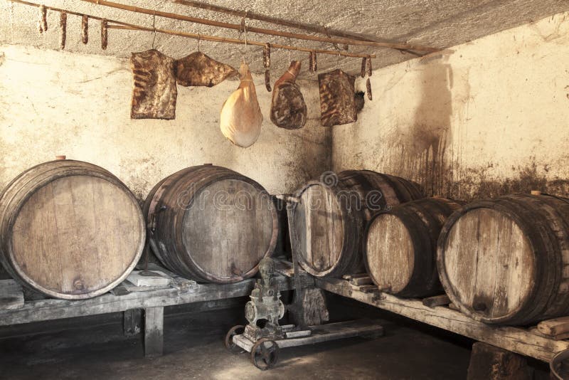 Interior of Very Old Wine Cellar Stock Image - Image of grunge ...