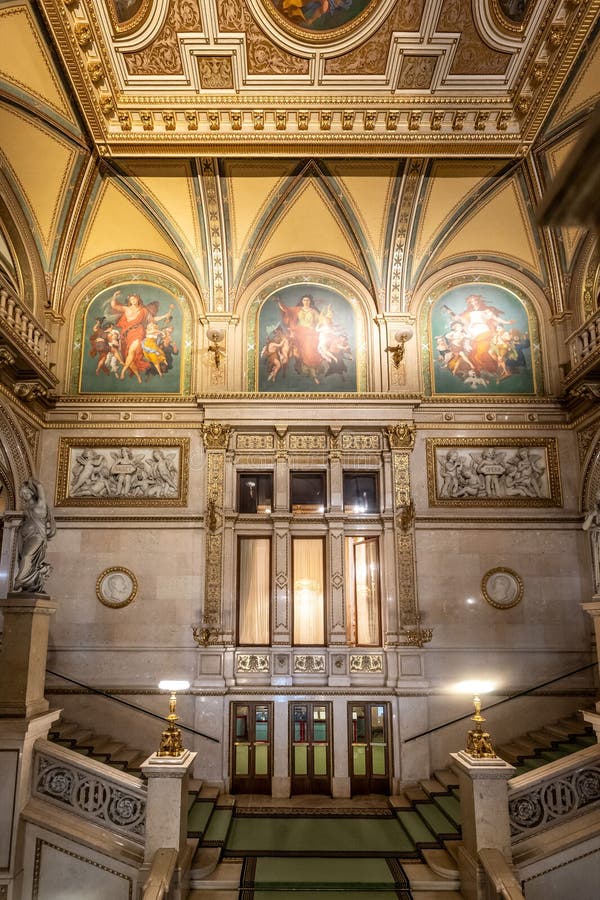 Interior of the Vienna State Opera Stock Image - Image of opera, hall ...