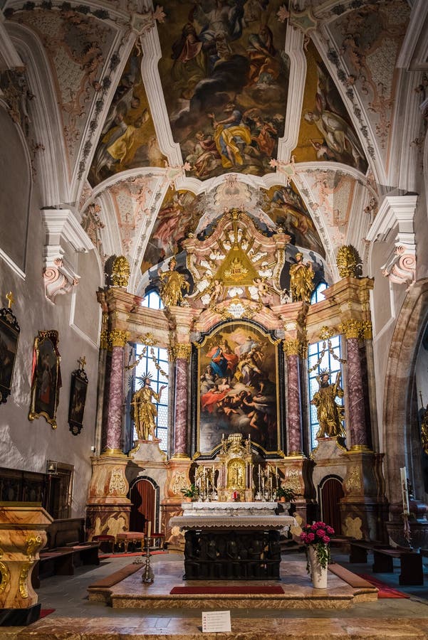 Interior View of Austrian Church Editorial Image - Image of tyrol ...