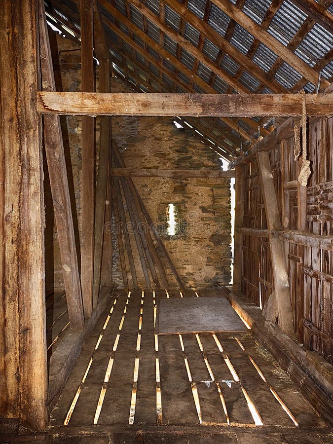 Interior view of bank barn stock photo. Image of building - 81812512