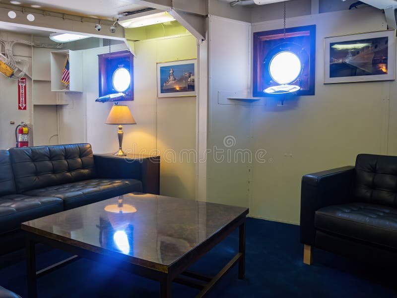 Interior View of the Battleship USS Iowa Editorial Photo - Image of ...