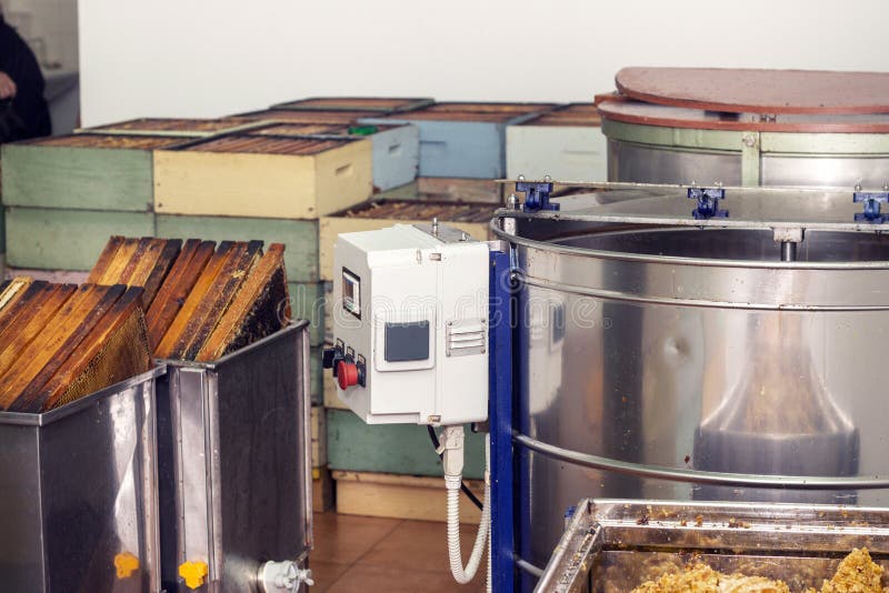 Interior View of Beekeeper Honey Production Facility. Stock Image ...