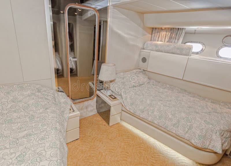 Interior view of boat stock photo. Image of nightstand - 48983468