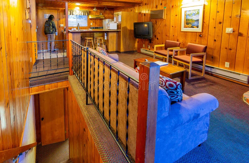 Interior View of a Cabin in the Pines Resort Editorial Stock Image ...