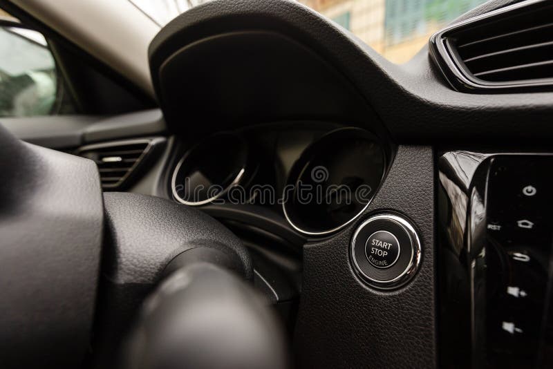 Interior View of Car with Black Salon Stock Image - Image of inside ...