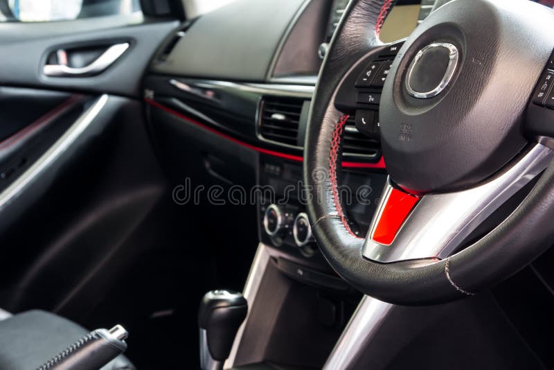 Interior view of car stock image. Image of technology - 80006403