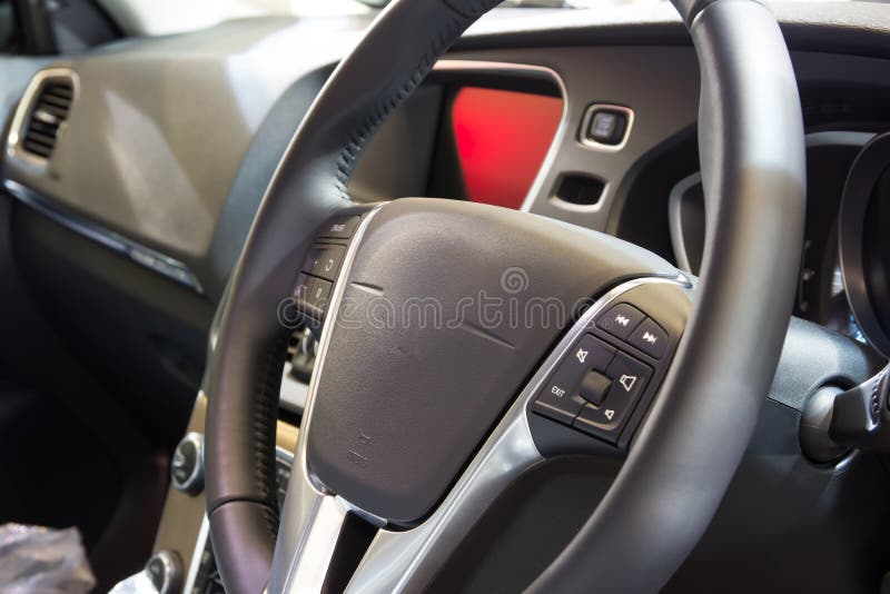 Interior view of car stock photo. Image of steering, luxury - 70682642