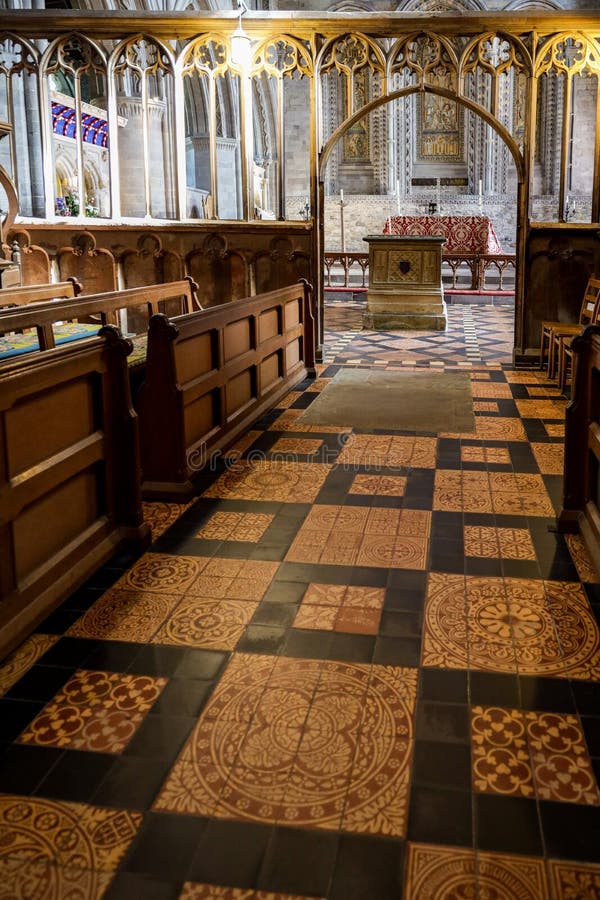 Interior View of the Cathedral at St David`s in Pembrokeshire on ...