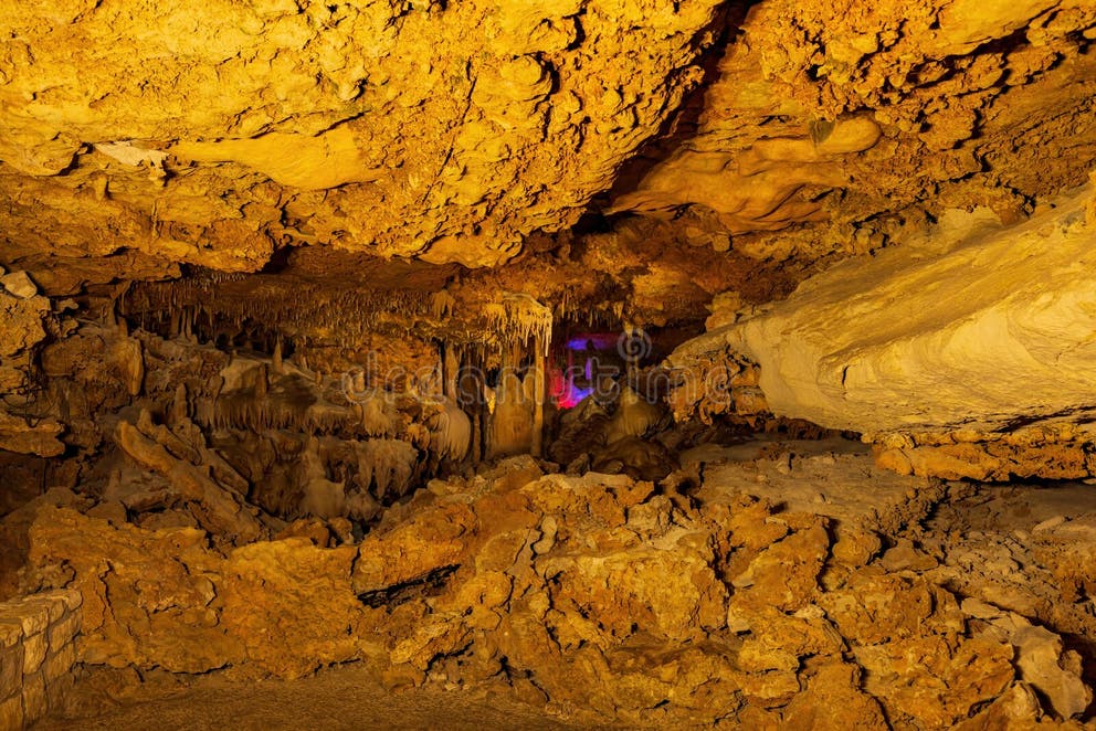 Interior View of the Cave of Inner Space Cavern Stock Image - Image of ...
