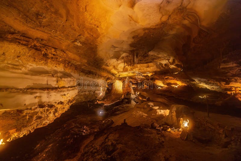 Interior View of the Cave of Inner Space Cavern Stock Photo - Image of ...