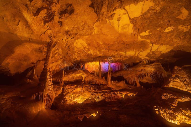 Interior View of the Cave of Inner Space Cavern Stock Image - Image of ...