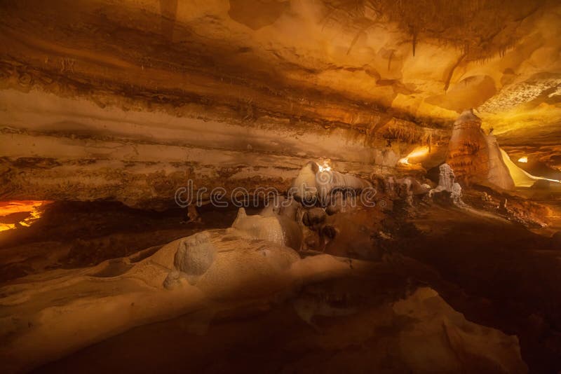 Interior View of the Cave of Inner Space Cavern Stock Image - Image of ...