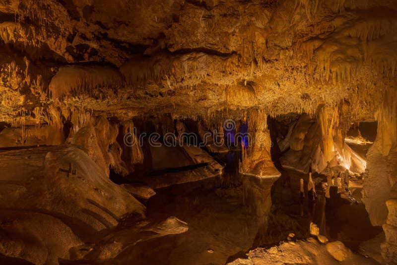 Interior View of the Cave of Inner Space Cavern Stock Image - Image of ...