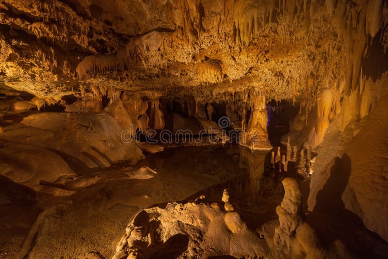 Interior View of the Cave of Inner Space Cavern Stock Image - Image of ...