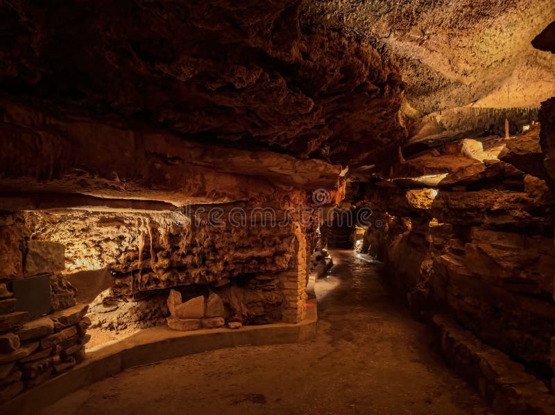 Interior View of the Cave of Inner Space Cavern Stock Image - Image of ...