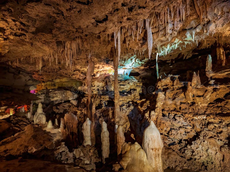 Interior View of the Cave of Inner Space Cavern Stock Image - Image of ...