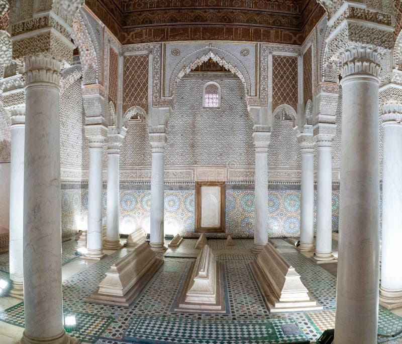 Interior View of the Chamber of the Twelve Columns in the Saadian Tombs ...