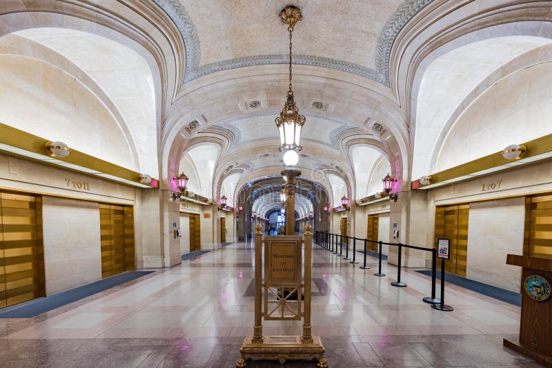 Interior View of the City of Chicago - City Hall Editorial Image ...