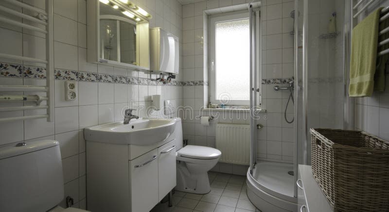 Interior View of a Clean and Well-lit Bathroom with a Modern Design ...