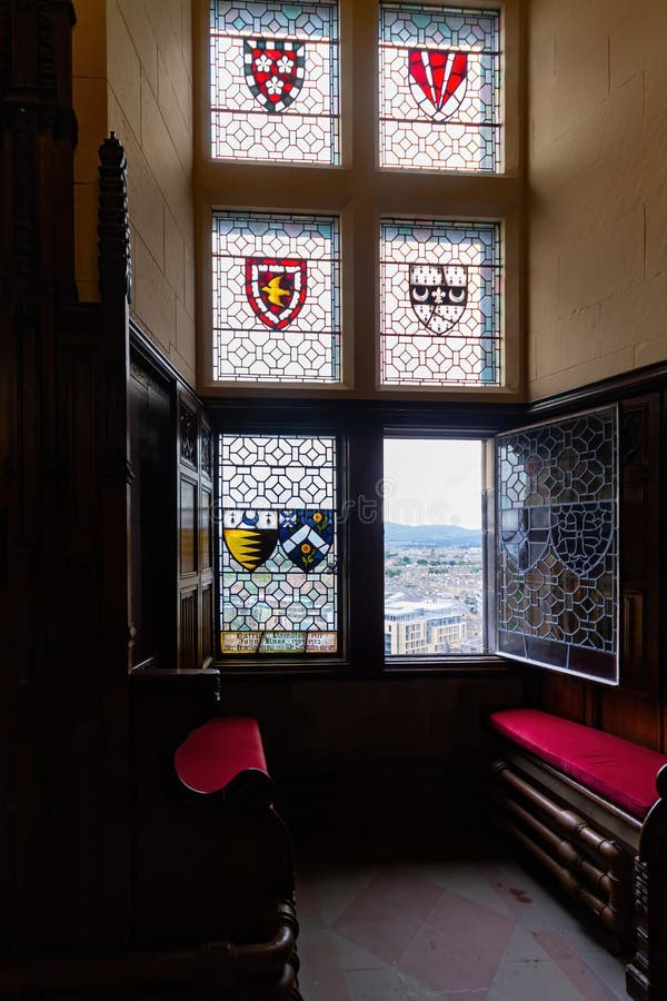 Interior View of the Colorful Window of Edinburgh Castle Editorial ...