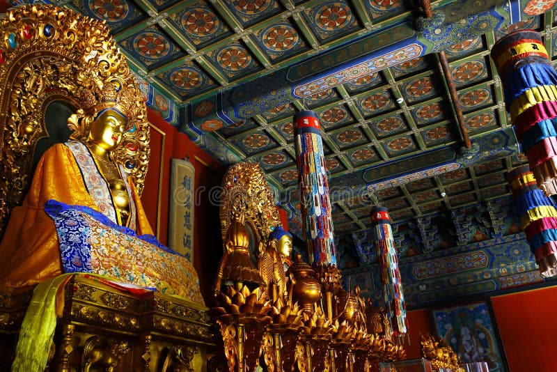 Interior of Tibetan Monastery Stock Image - Image of religion, ancient ...
