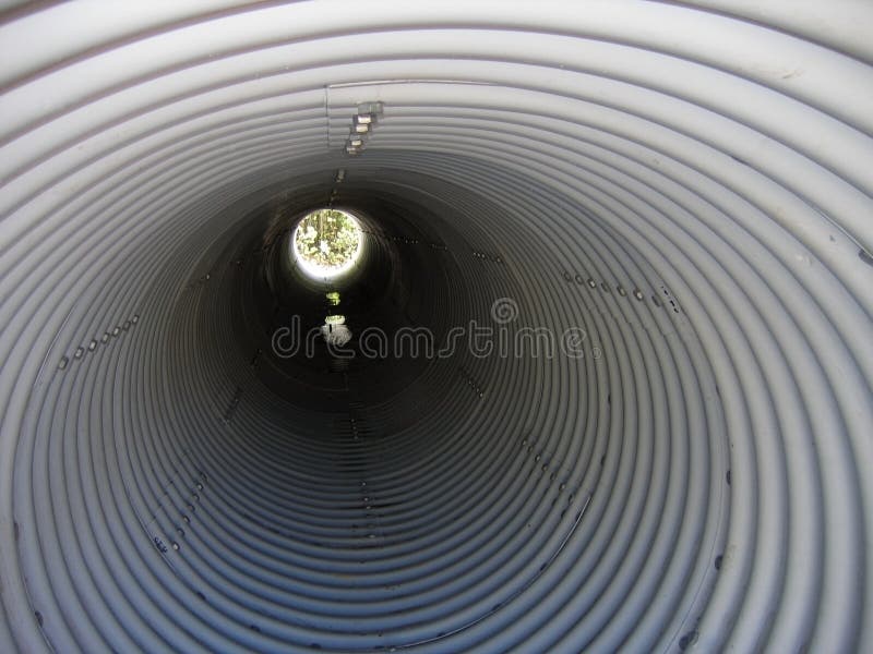 Interior View of a Construction Drainage Pipe. Stock Photo - Image of ...
