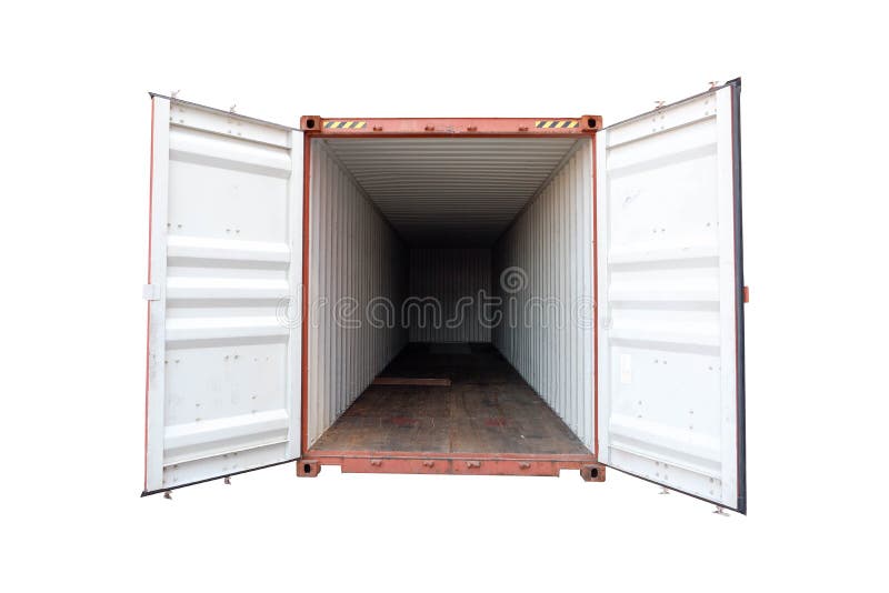 Interior View of the Container, Open the Door, Import and Export ...