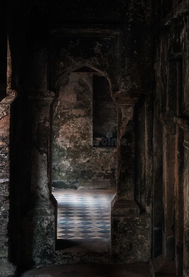 Interior View of Creepy Old Abandoned House Stock Image - Image of ...