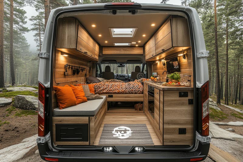 Luxury Camper Van Interior: Cozy Wooden Design for Adventurous Travel ...