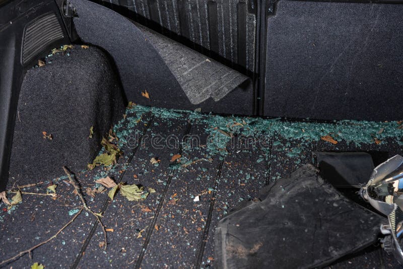 Interior View of a Damaged Car Stock Photo - Image of agent, boot ...