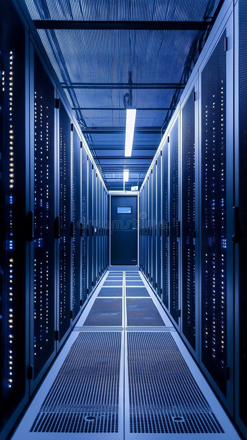 Interior View Data Center Active Servers Stock Photos - Free & Royalty ...