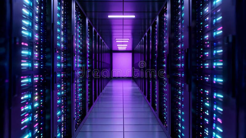 Interior View of the Data Center Server Room, Generative AI Stock ...