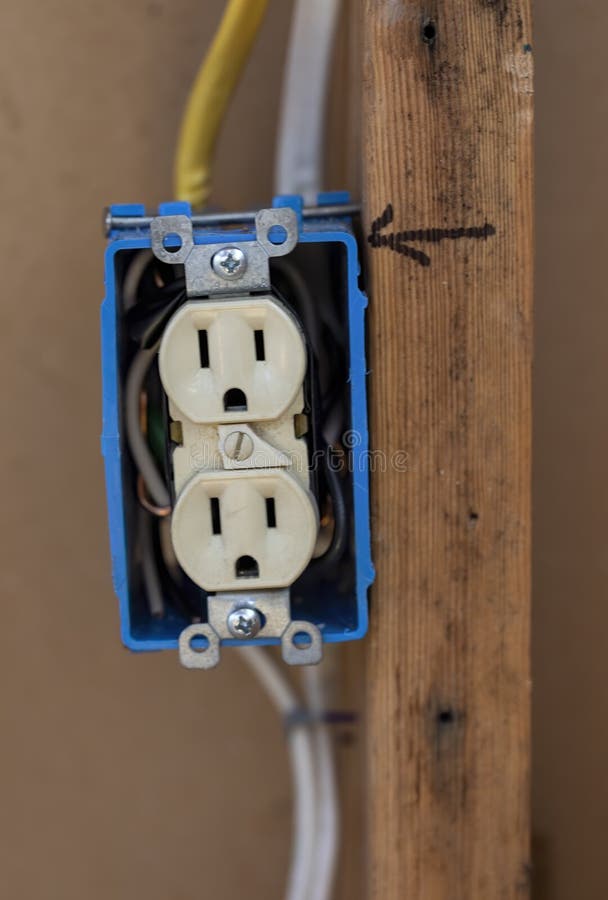 Interior View of an Electrical Outlet Stock Photo - Image of ...
