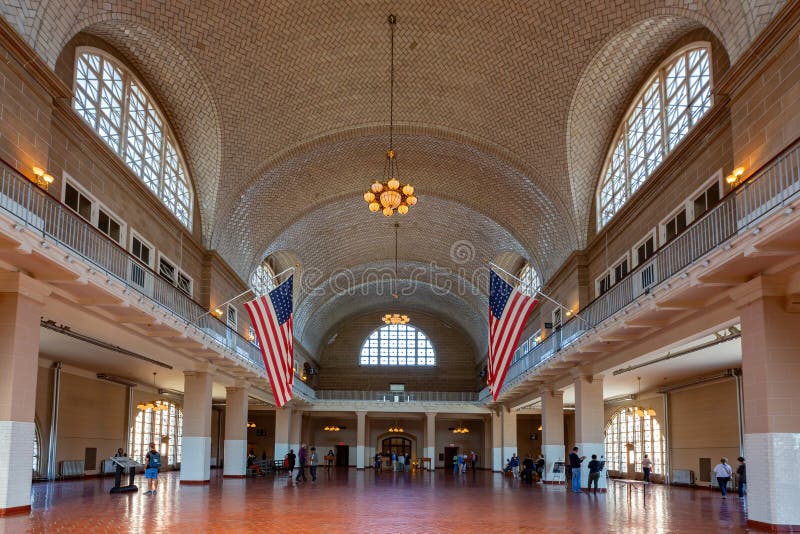Interior View of the Ellis Island Immigrant Building Editorial Stock ...