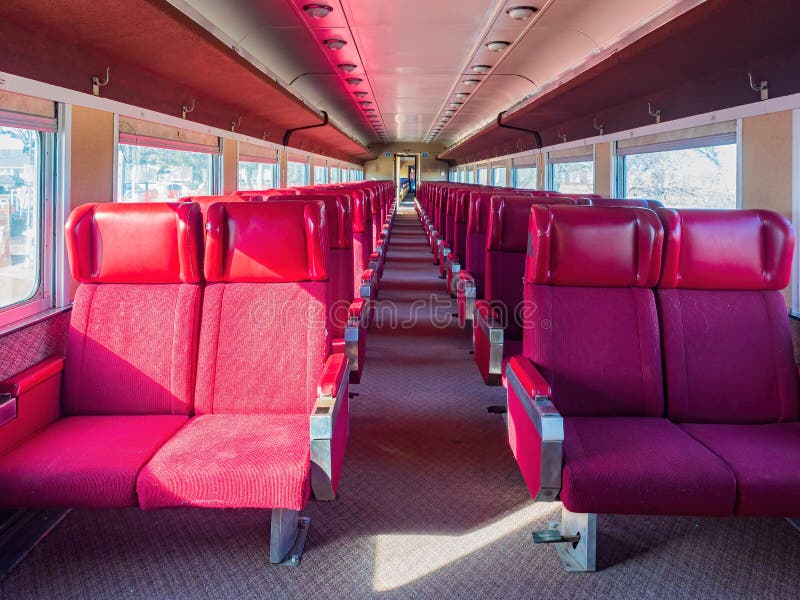 Interior View of an Empty Train Stock Image - Image of education, urban ...