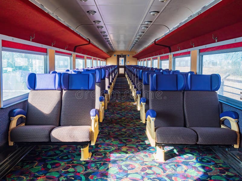 Interior View of an Empty Train Stock Photo - Image of exhibition ...