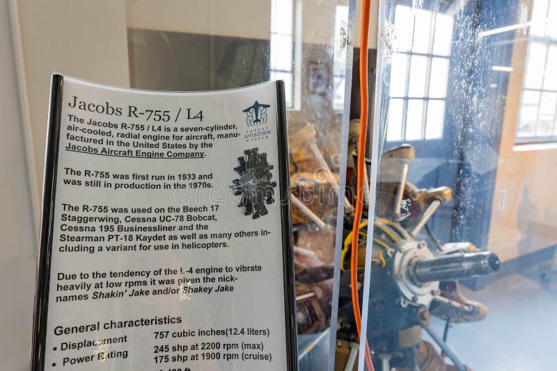 Interior View of a Engine Show in the Aviation Museum Editorial Stock ...