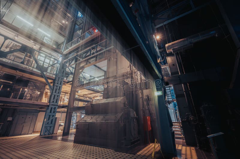 Interior View of a Factory Structure Stock Photo - Image of structure ...