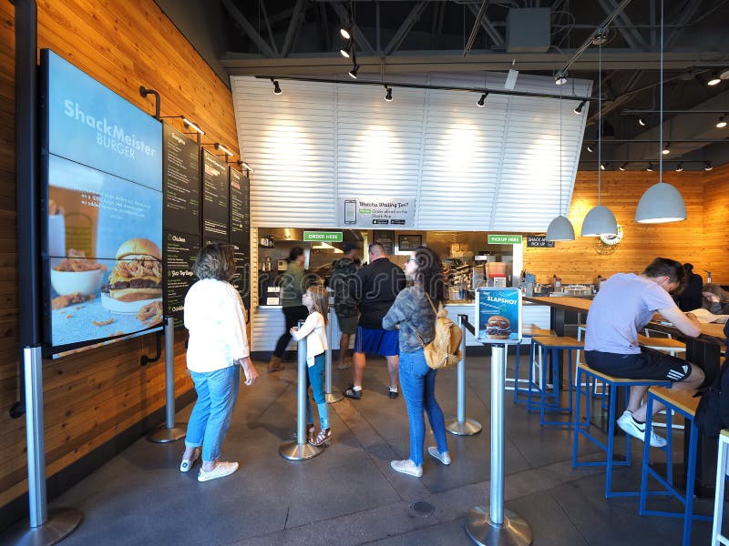 Interior View of the Famous Shake Shack Restaurant Editorial Stock ...