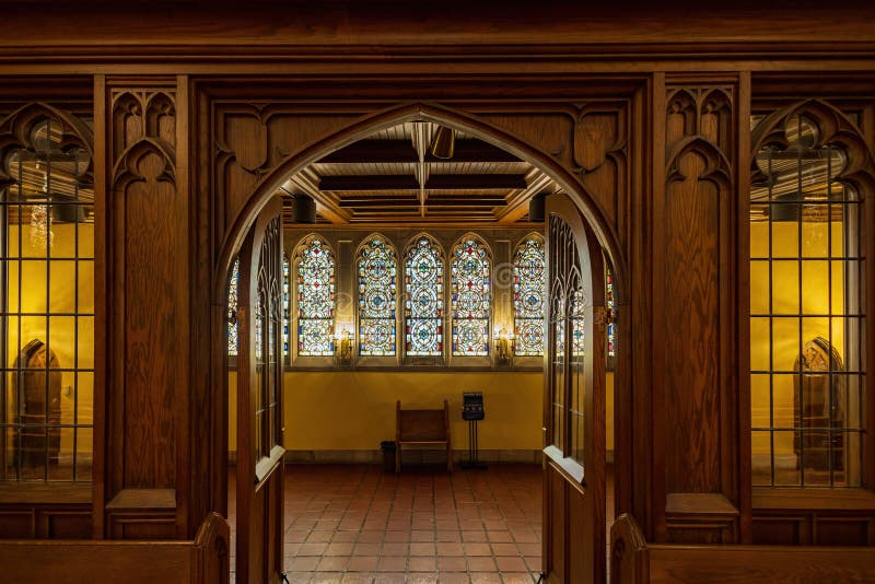 Interior View of the First Methodist Church Stock Image - Image of ...